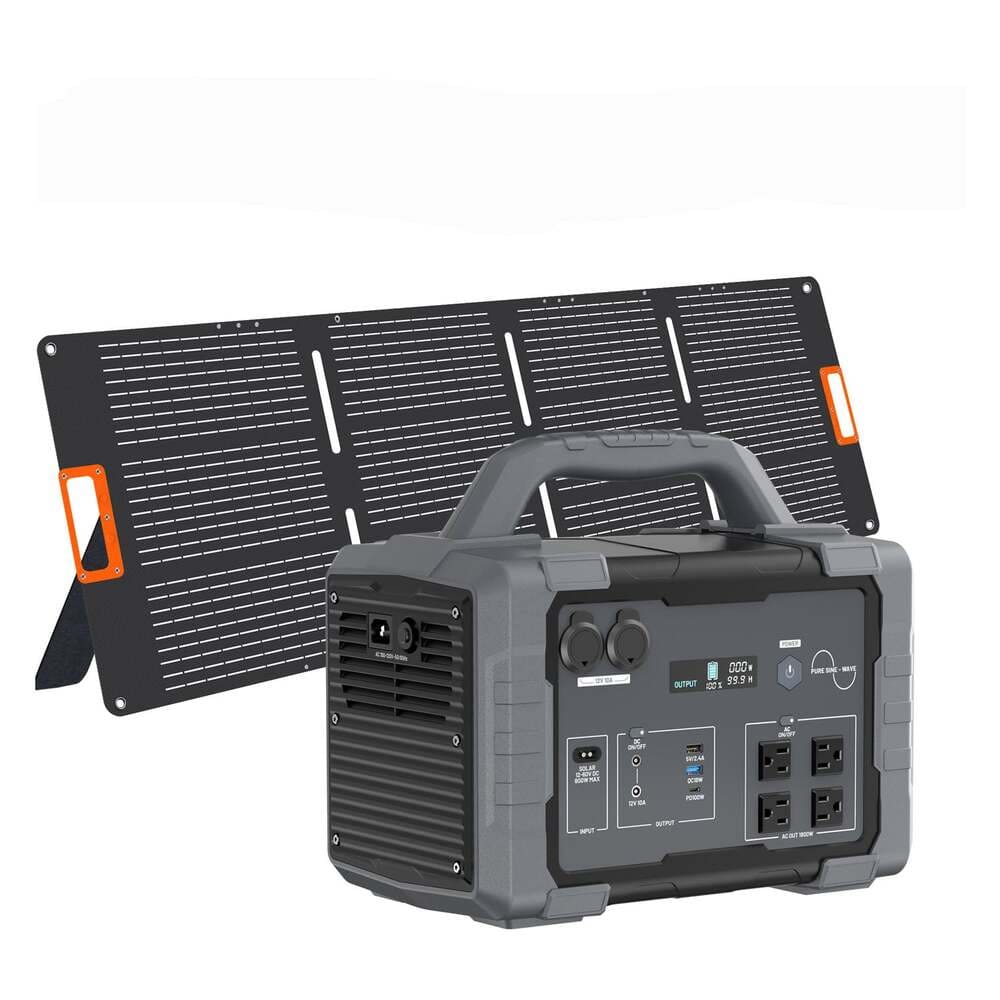 1800W Portable Power Station and 200W Foldable Solar Panel Kit 1024Wh ...